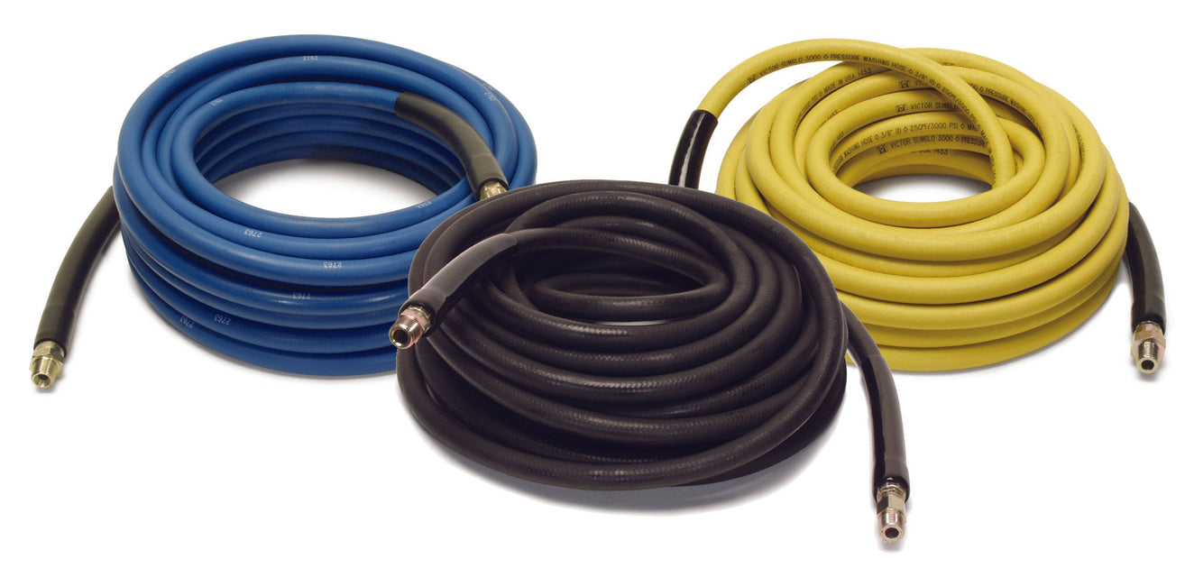 Legacy Non-Marking Pressure Washer Hoses - Yellow, Black, and Blue Opt ...